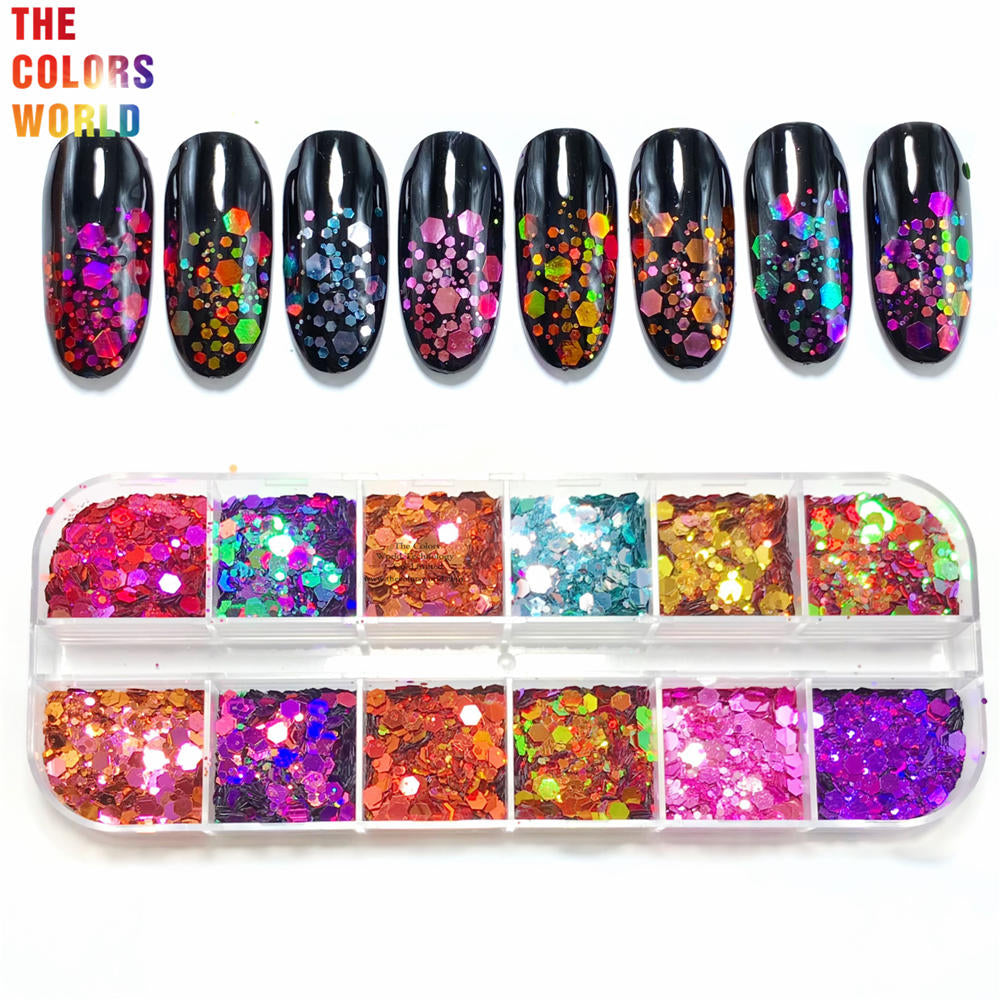 TCT-598 Chameleon Chunky Color Shift Nails Glitter Nails Art Decoratio ...